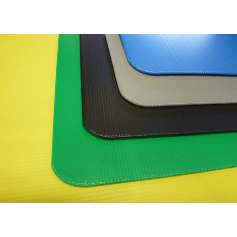 Plaques en polypropylène alvéolaire 1000x1200 à bords arrondis noir 650 ...